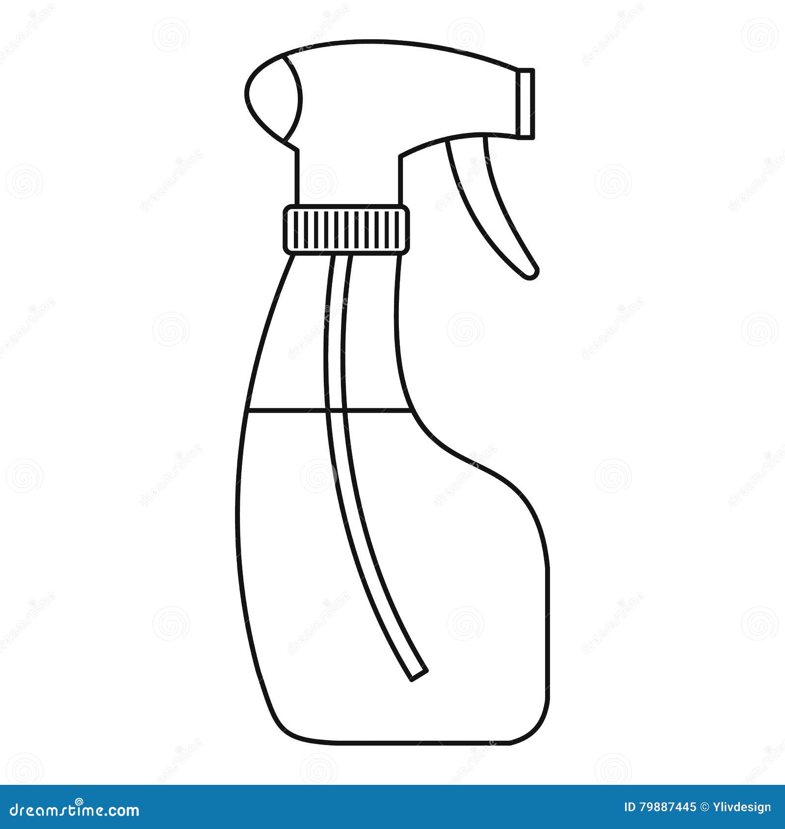 Spray icon, outline style stock vector. Illustration of graphic - 79887445