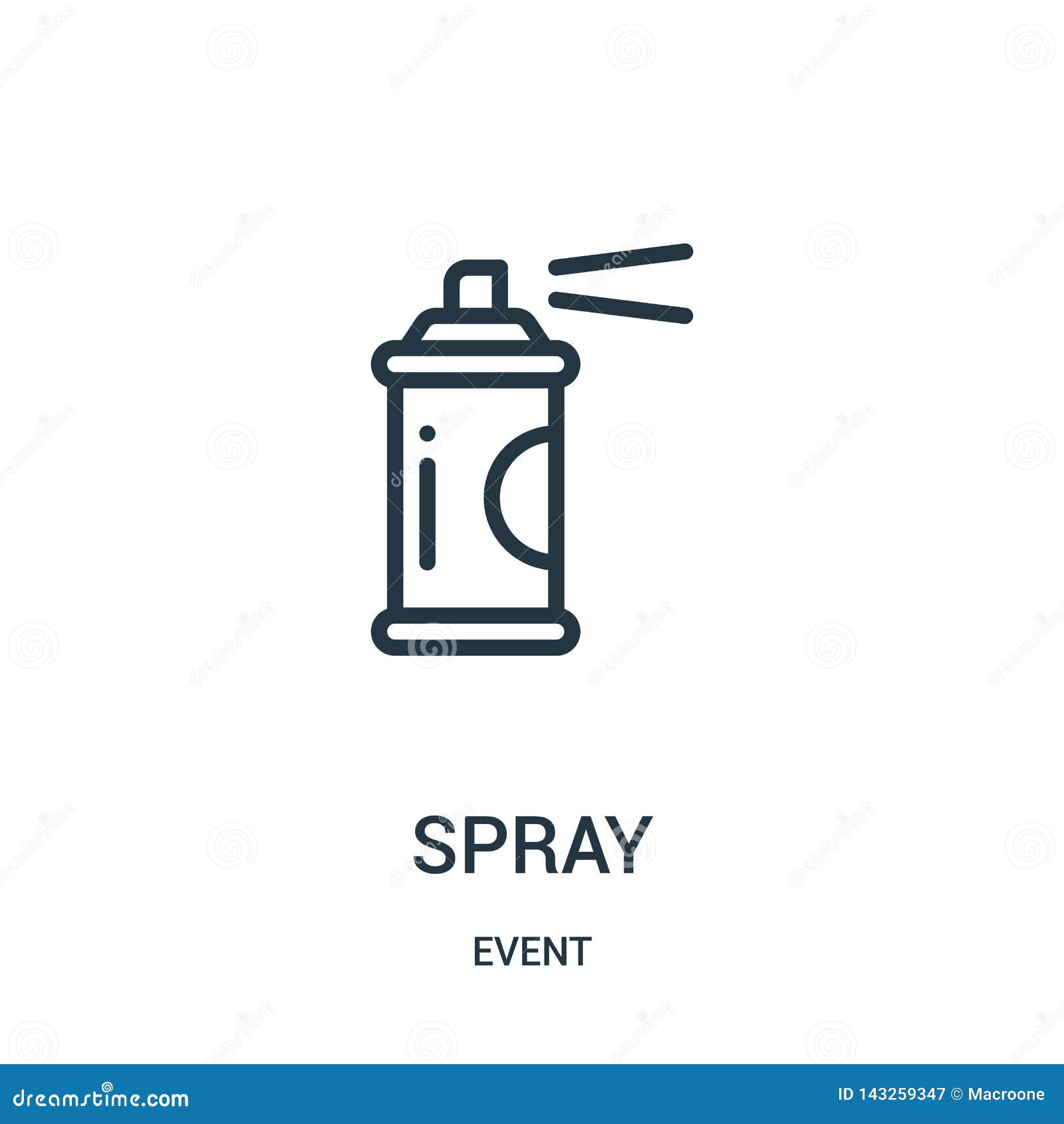 Spray Icon Vector from Event Collection. Thin Line Spray Outline Icon ...