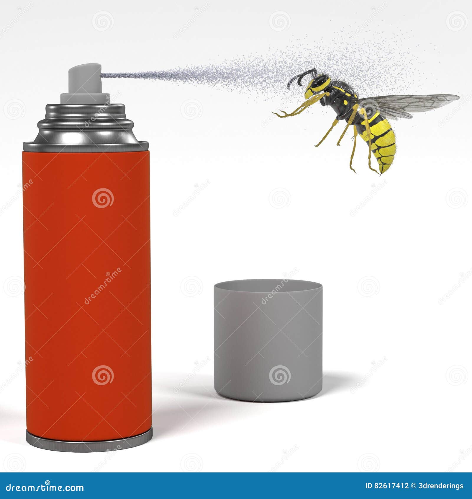 Spray killing insect stock illustration. Illustration of domestica ...