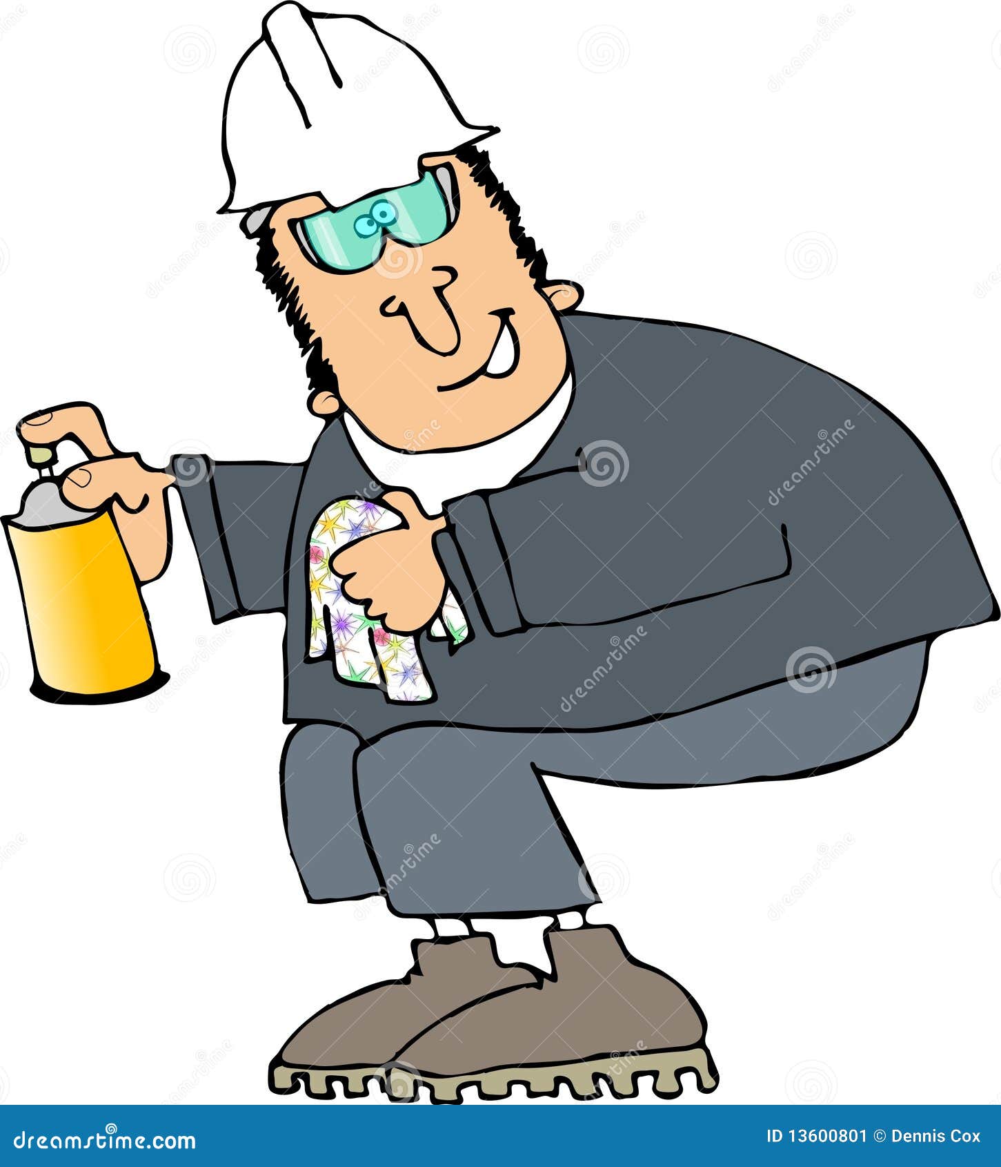 Spray Man stock illustration. Illustration of cartoon - 13600801