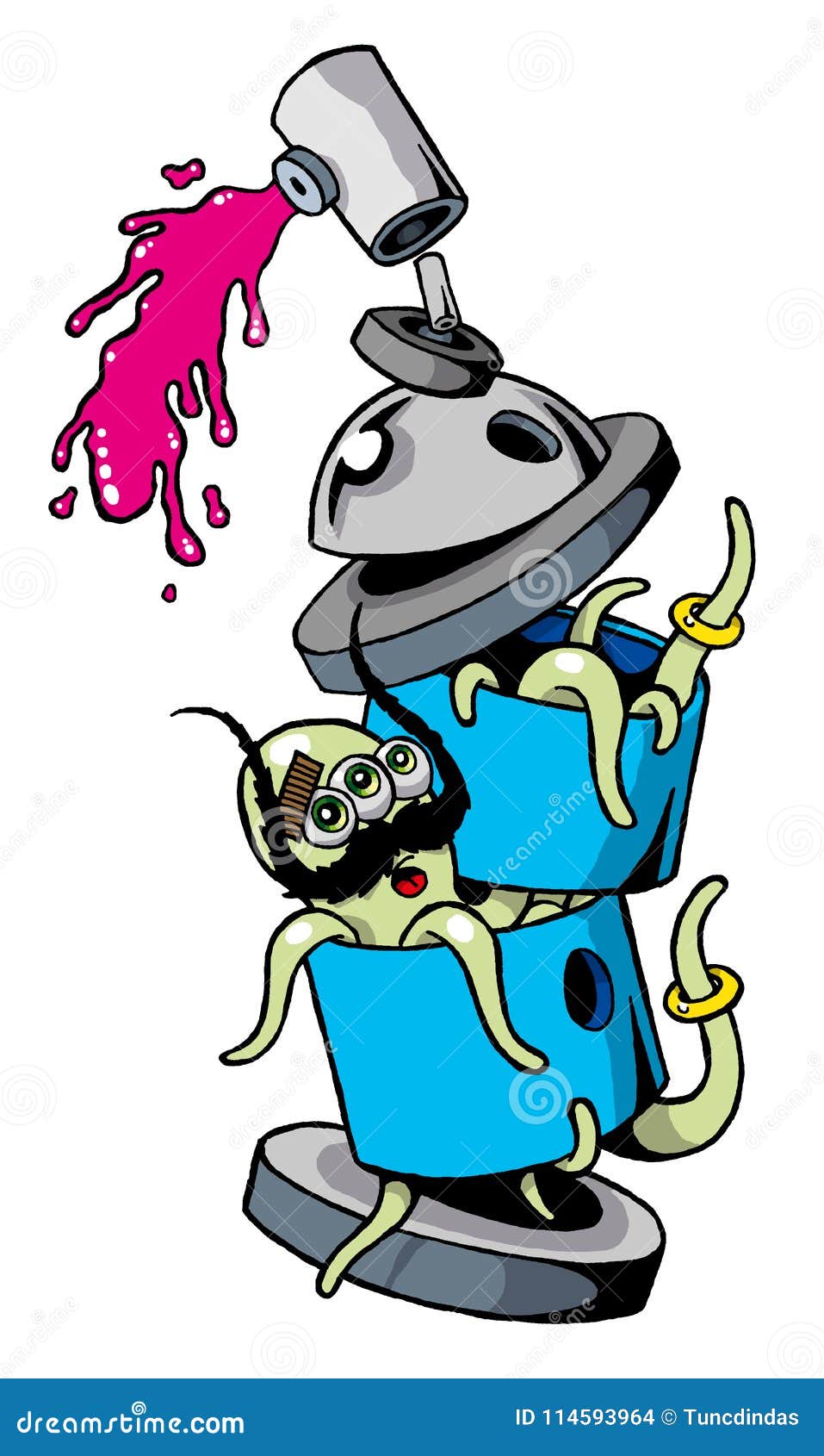Spray octo stock illustration. Illustration of underground - 114593964