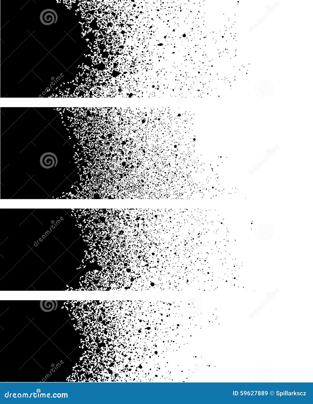 Spray Paint Banner Detail in Black Over White Stock Vector ...