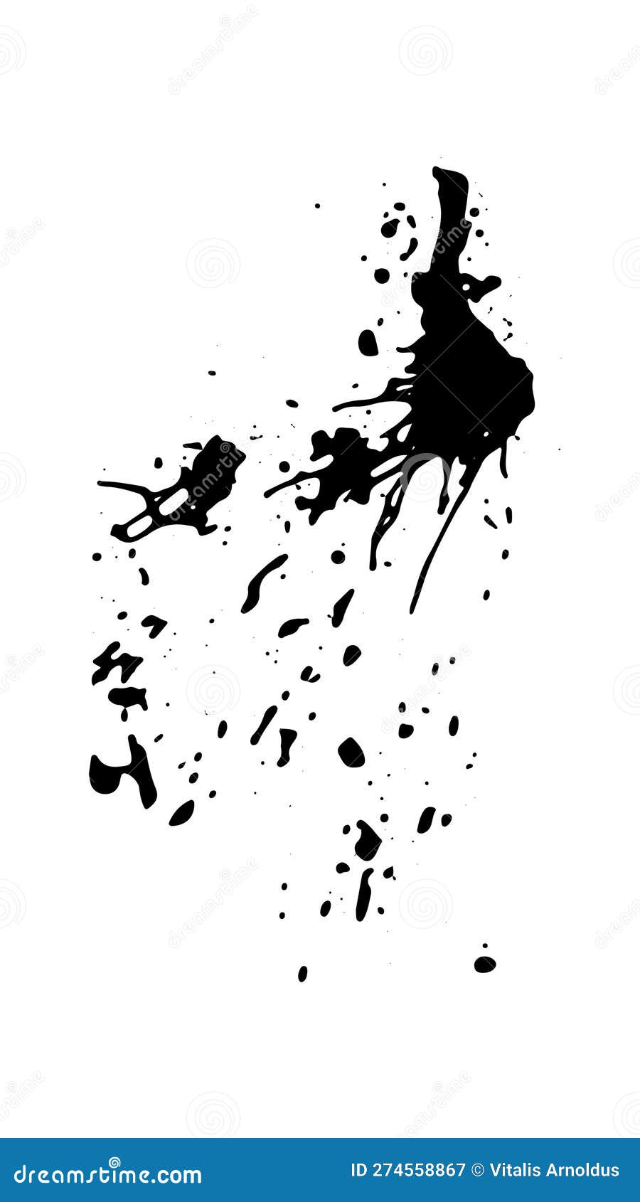 Spray Paint Brush, Splatter Patterns, Texture, Ink Drop on Vector Stock ...