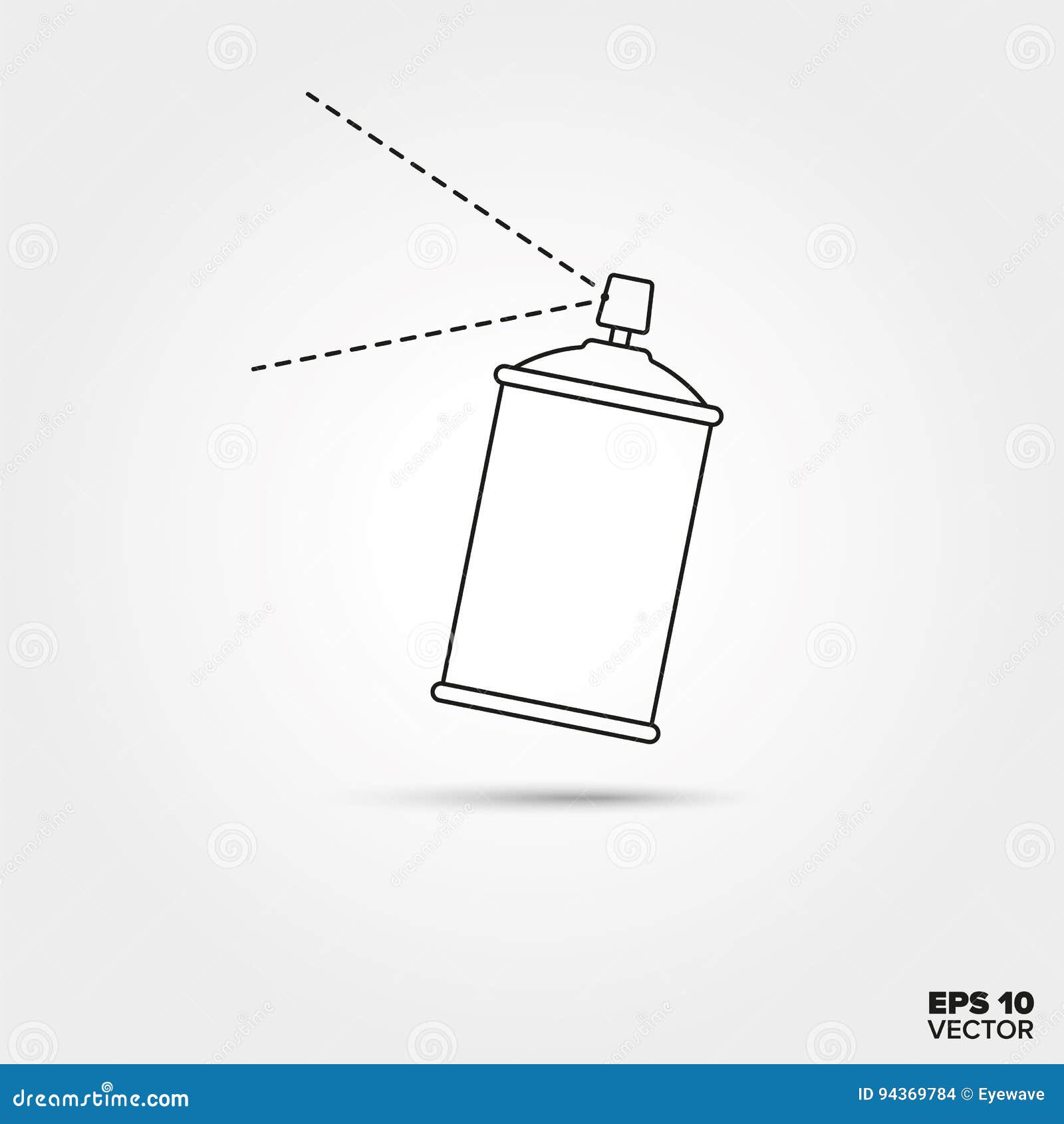 Spray Paint Can Line Icon stock vector. Illustration of utensil - 94369784