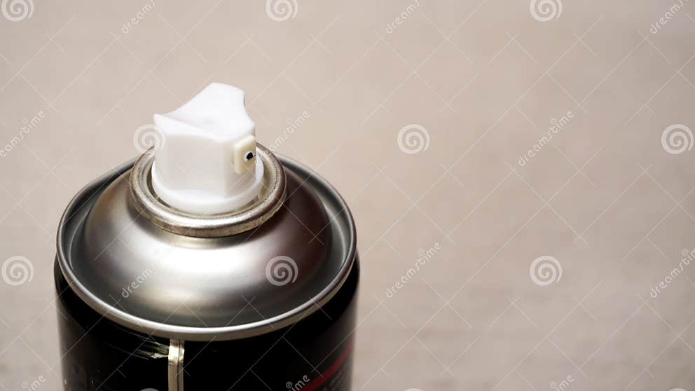 Spray Paint Can Nozzle Close Up View Stock Photo - Image of metal ...