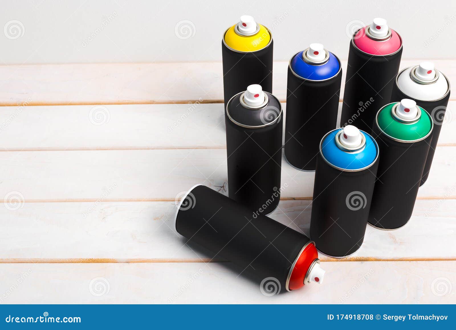 Spray Paint Cans Close Up. Creative Photo. Stock Photo - Image of ...