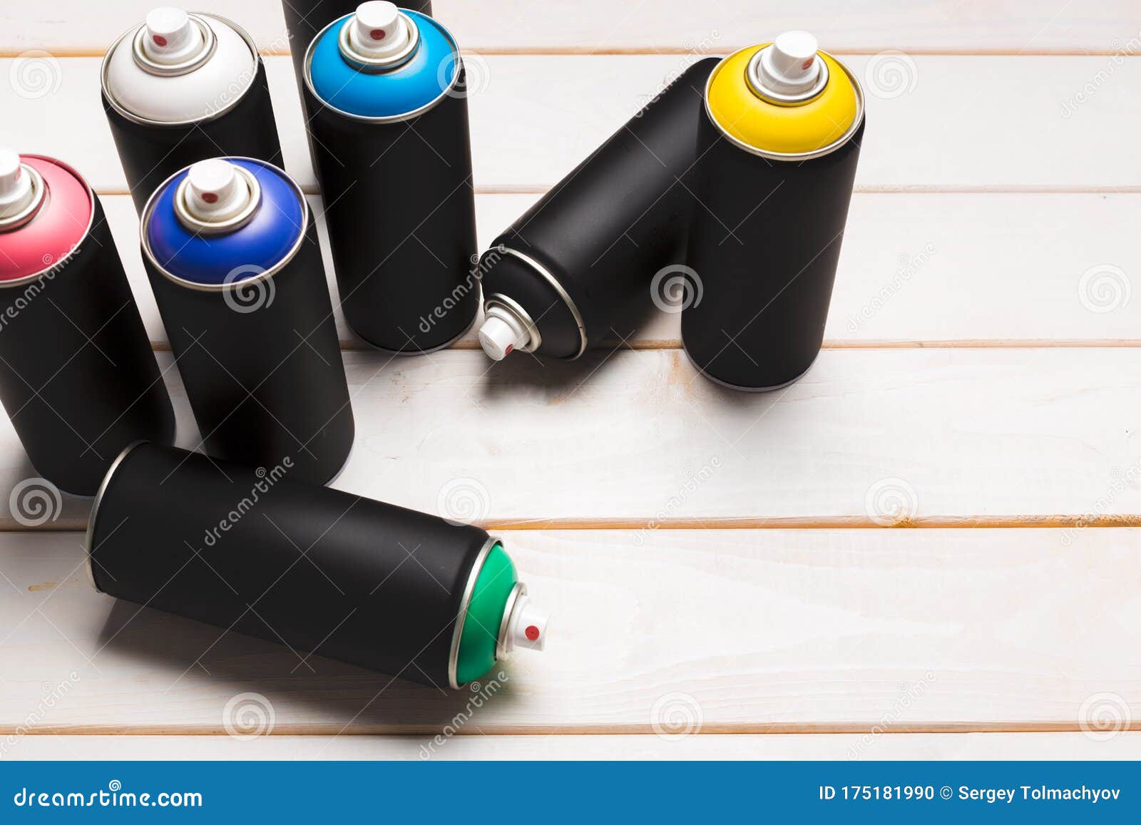 Spray Paint Cans Close Up Creative Photo. Stock Photo - Image of object ...