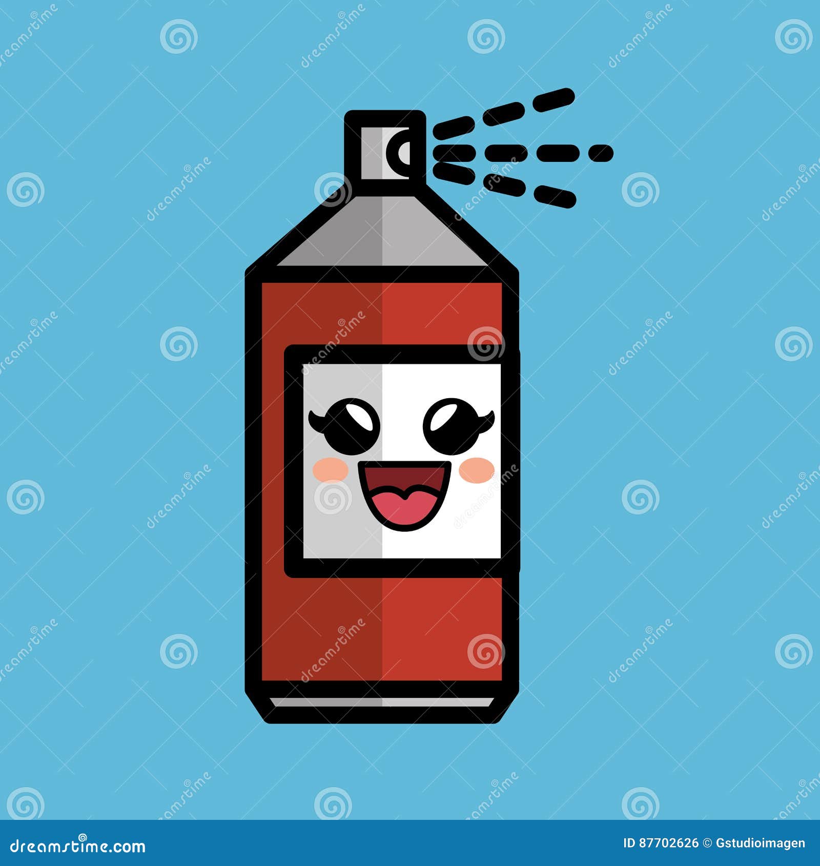 Spray Paint Comic Character Icon Stock Vector - Illustration of ...