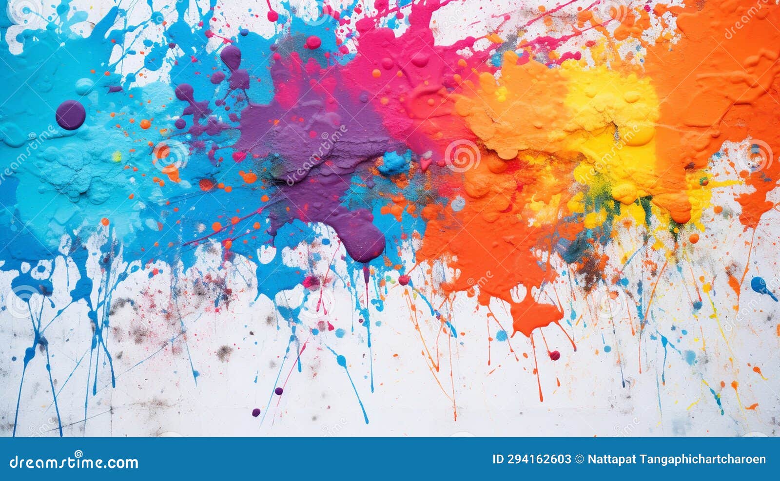 Spray Paint on a Concrete Wall Water Splashes Old Stains, Generated AI ...