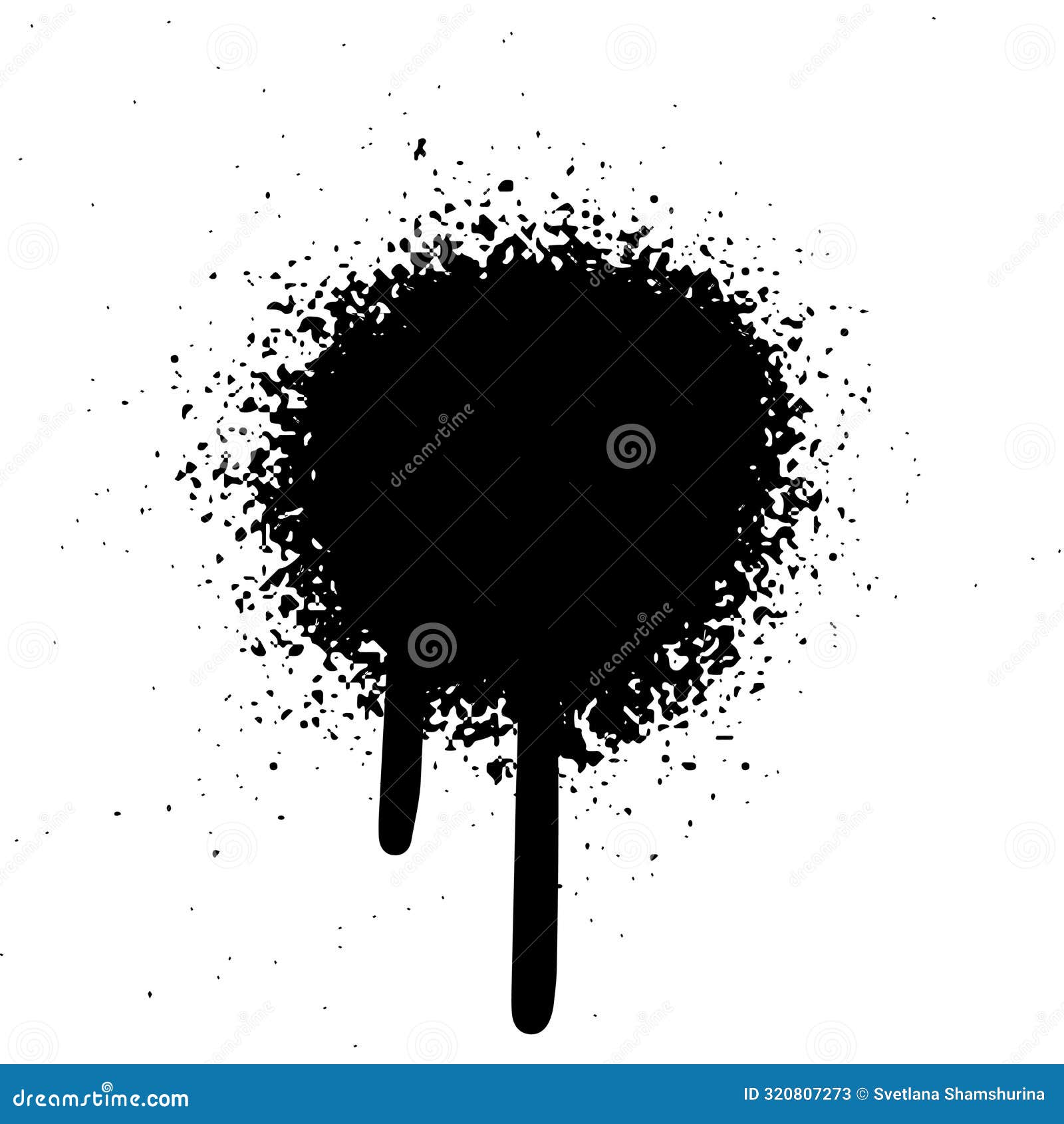 Spray Paint Dot. Splatter Painted Drip, Grunge Art Circle Texture ...