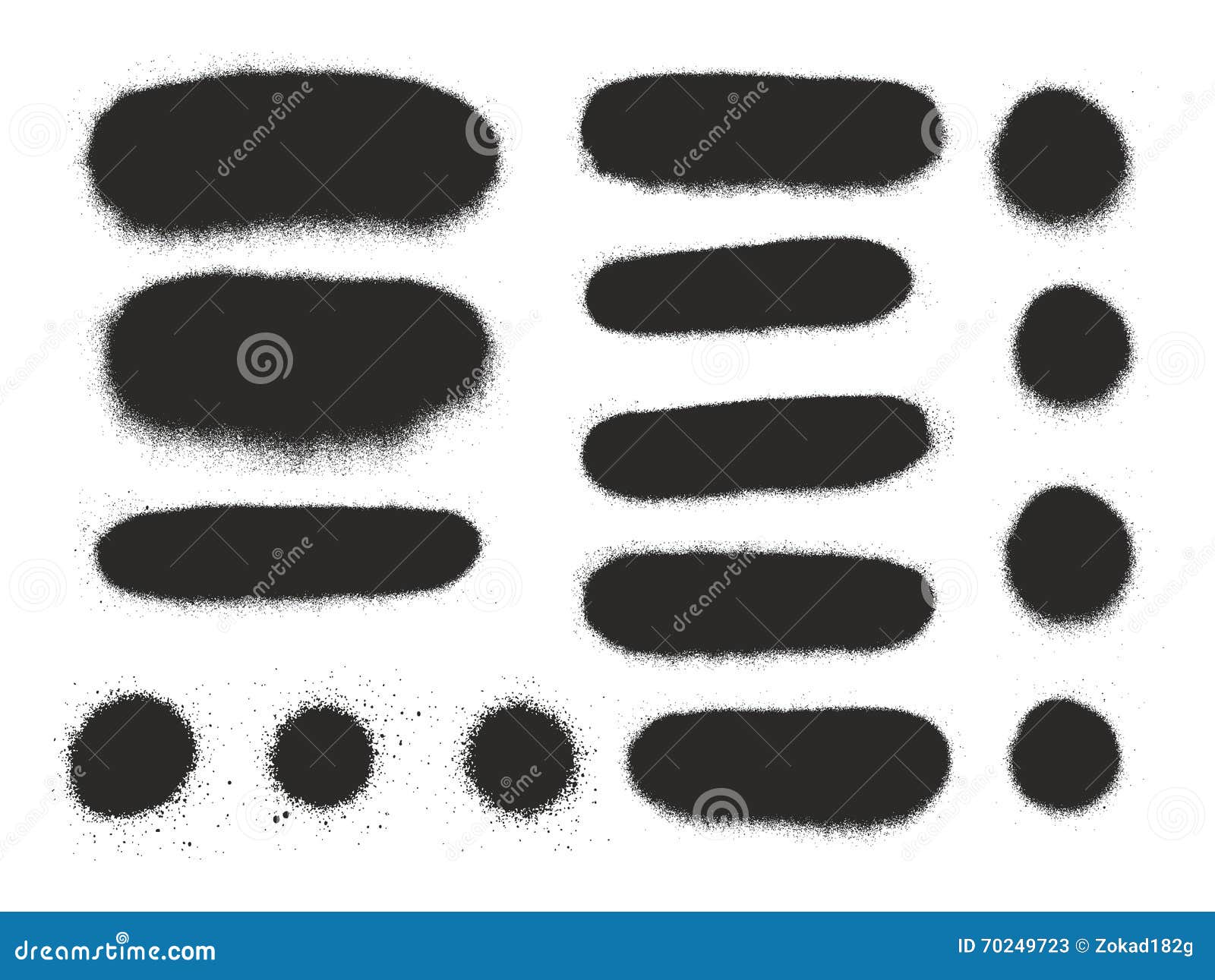 Spray Paint Elements Set 16 Stock Vector - Illustration of drip, rough ...