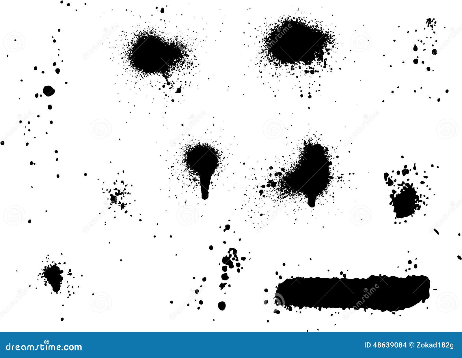 Spray Paint Elements Set 02 Stock Vector - Illustration of dripping ...
