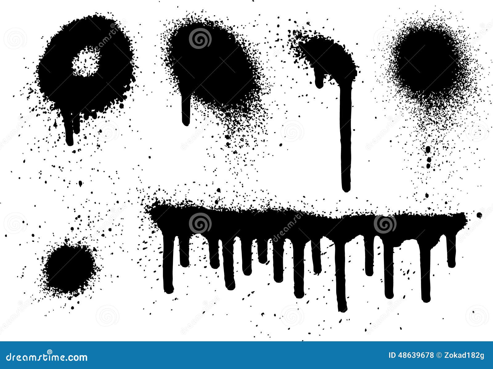 Spray Paint Elements Set 07 Stock Vector - Illustration of liquid ...