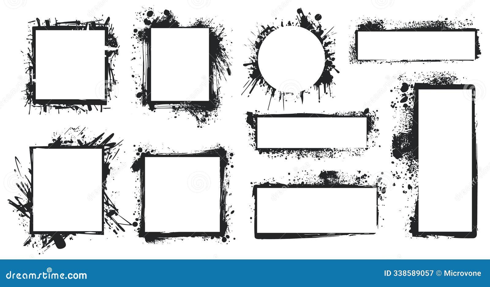 Splash Borders Vector Illustration | CartoonDealer.com #5373446