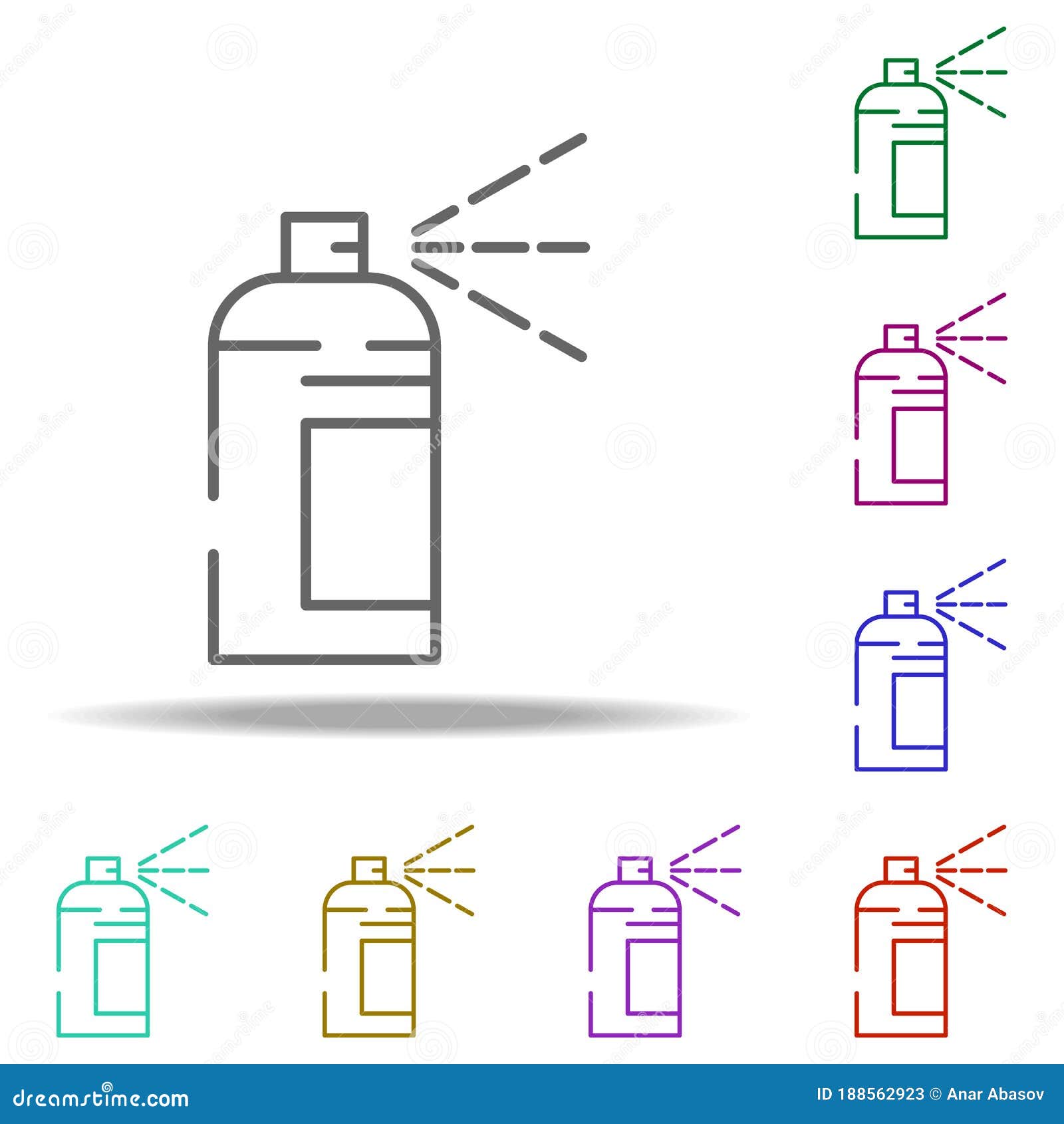 Spray Paint Icon. Elements of Construction in Multi Color Style Icons ...