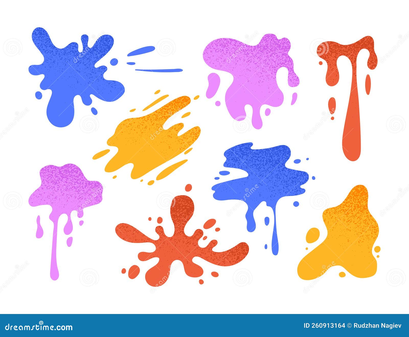 Spray paint set stock vector. Illustration of pink, blot - 260913164