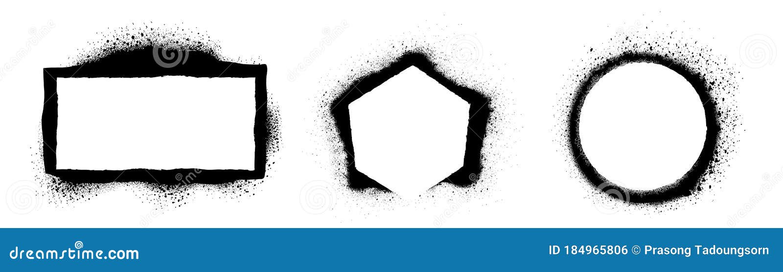 Spray Paint Vector Elements Isolated on White Background Vector. Stock ...