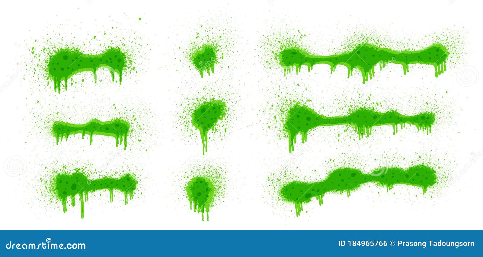 Spray Paint Vector Elements Isolated on White Background Vector. Stock ...