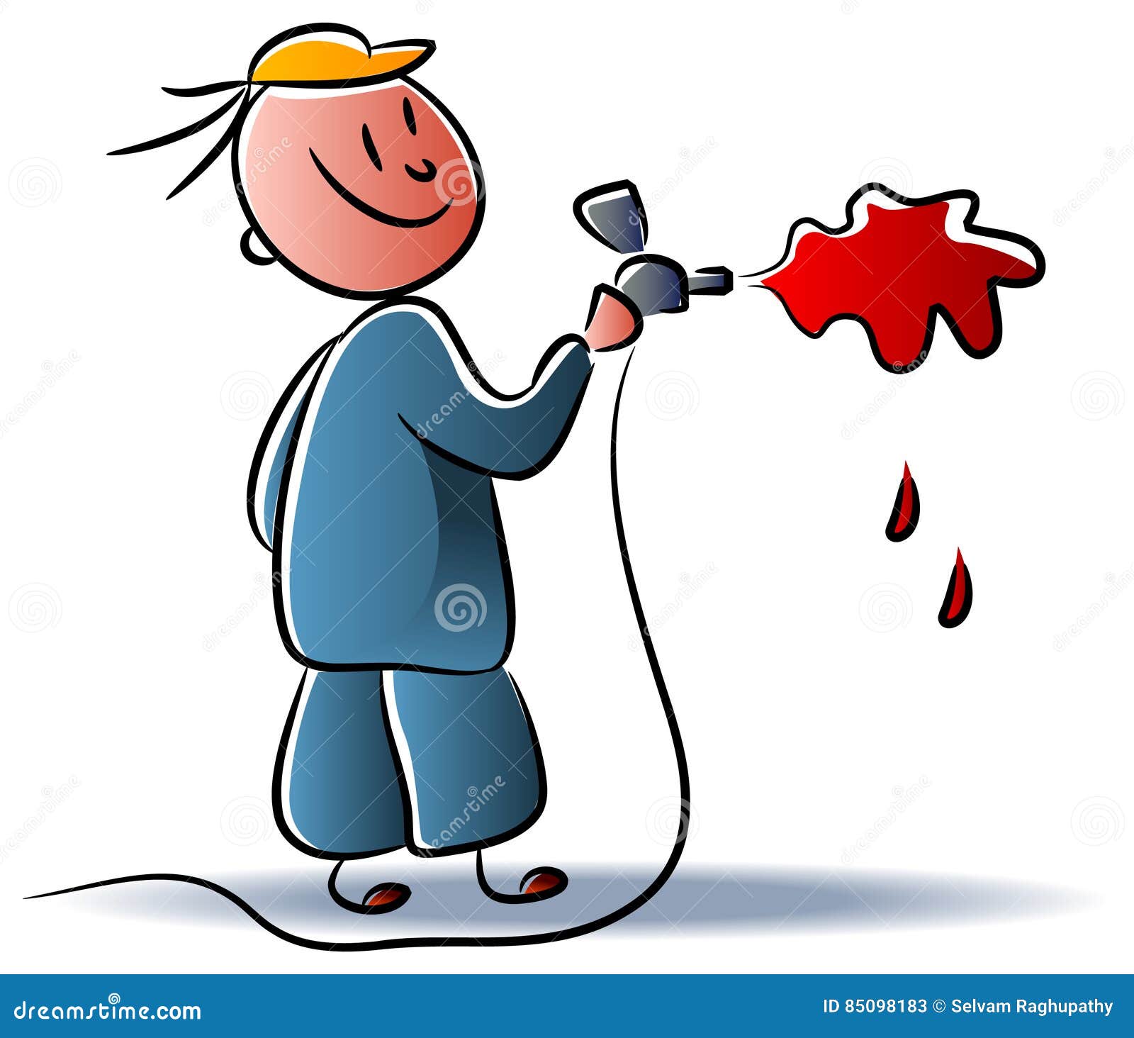 Spray painter stock vector. Illustration of exterior - 85098183
