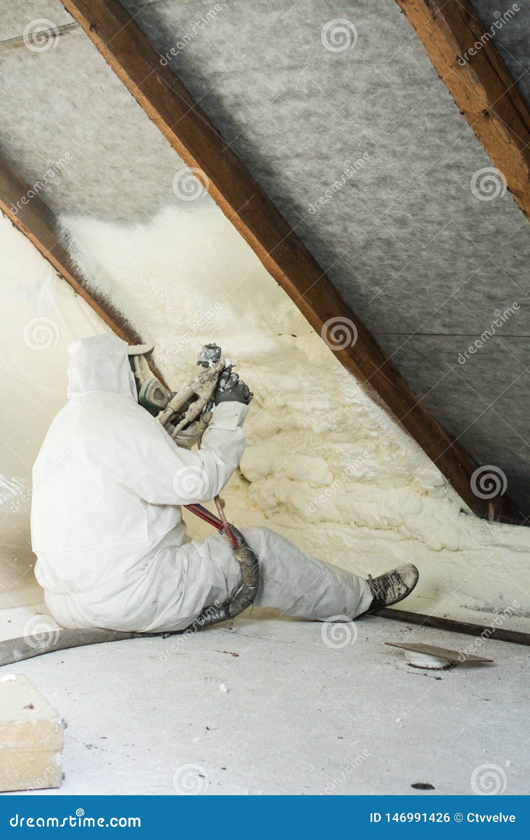 Spray Polyurethane Foam for Roof Editorial Photo - Image of building ...