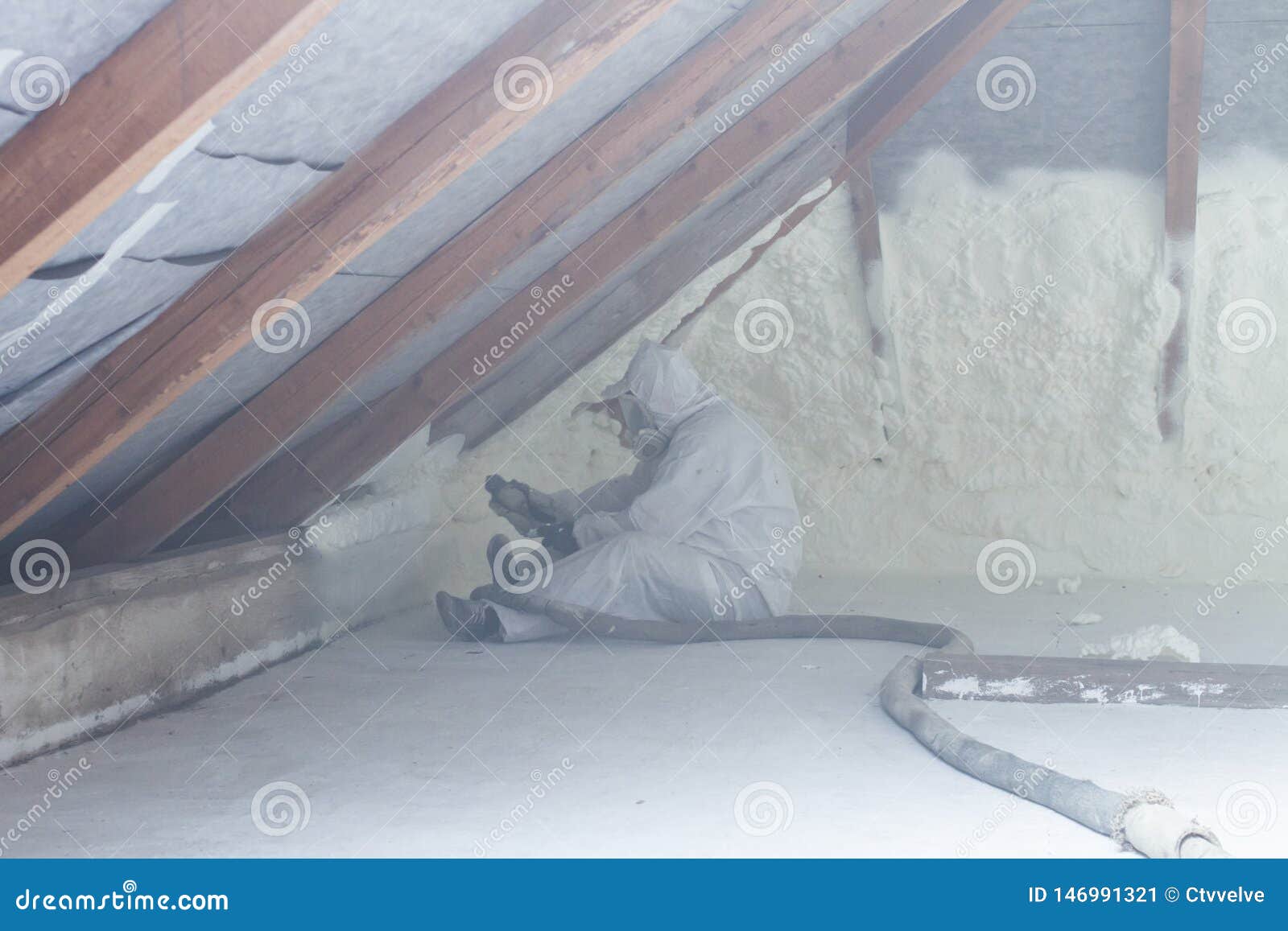 Spray Polyurethane Foam for Roof Editorial Photo - Image of ...