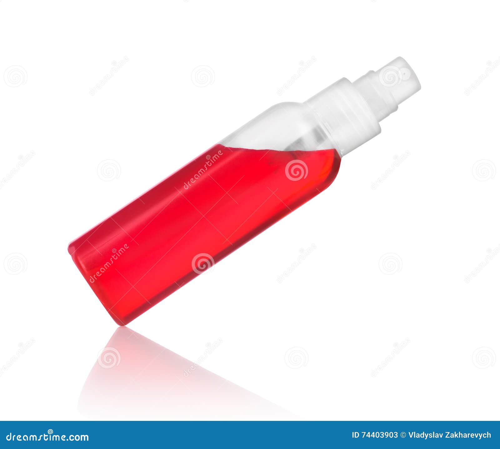 Spray red bottle stock image. Image of background, cylinder - 74403903
