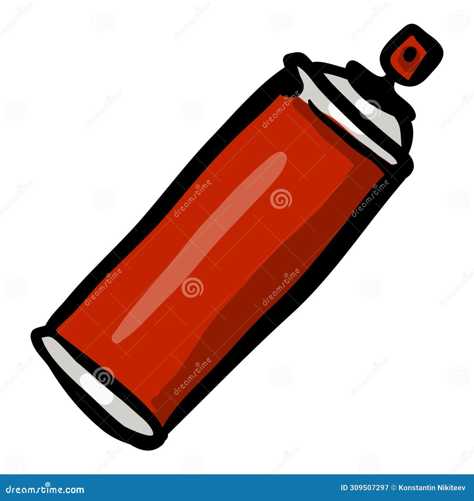 Spray Red Paint Vector Color Doodle Icon Stock Vector - Illustration of ...