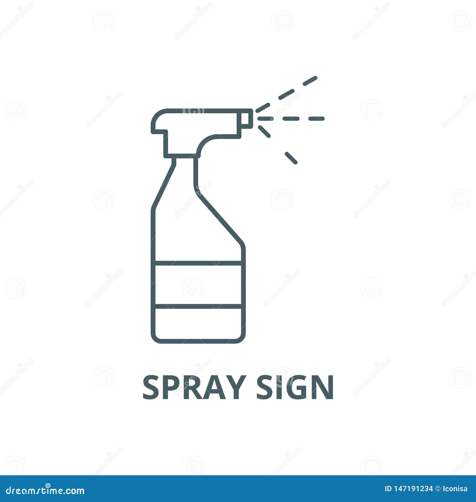 Spray Sign Vector Line Icon, Linear Concept, Outline Sign, Symbol Stock ...