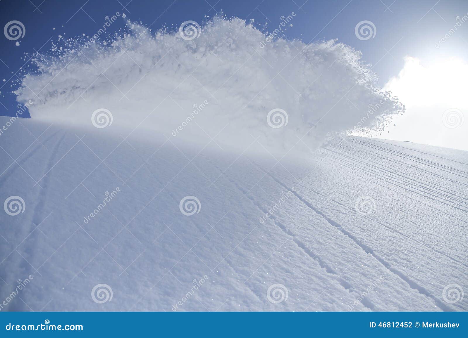 Spray Snow, Freeride in the Mountains Stock Photo - Image of snow ...