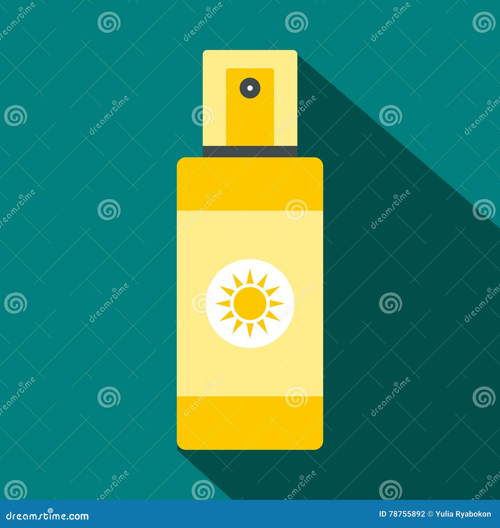 Spray tan icon, flat style stock vector. Illustration of care - 78755892