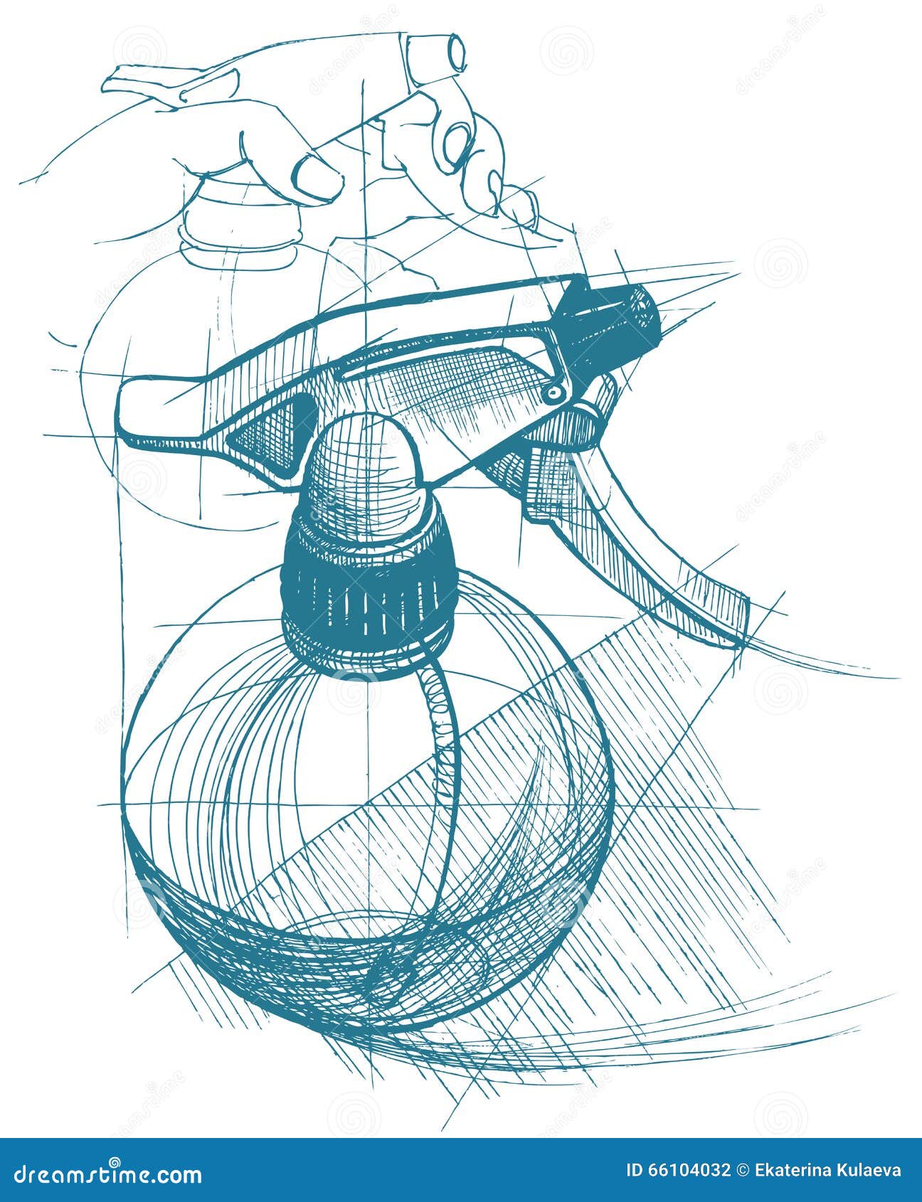 Silhouette Pulverizer Vial. Outline Icon Of Hand-shaped Figured Bottle ...