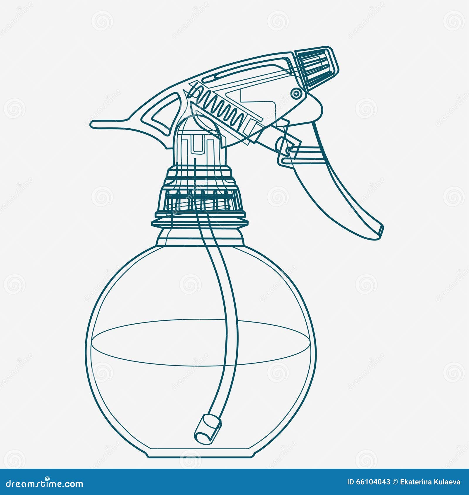 Spray Trigger, Atomizer, Sprayer, Pulverizer, Air Gun. Stock Vector ...