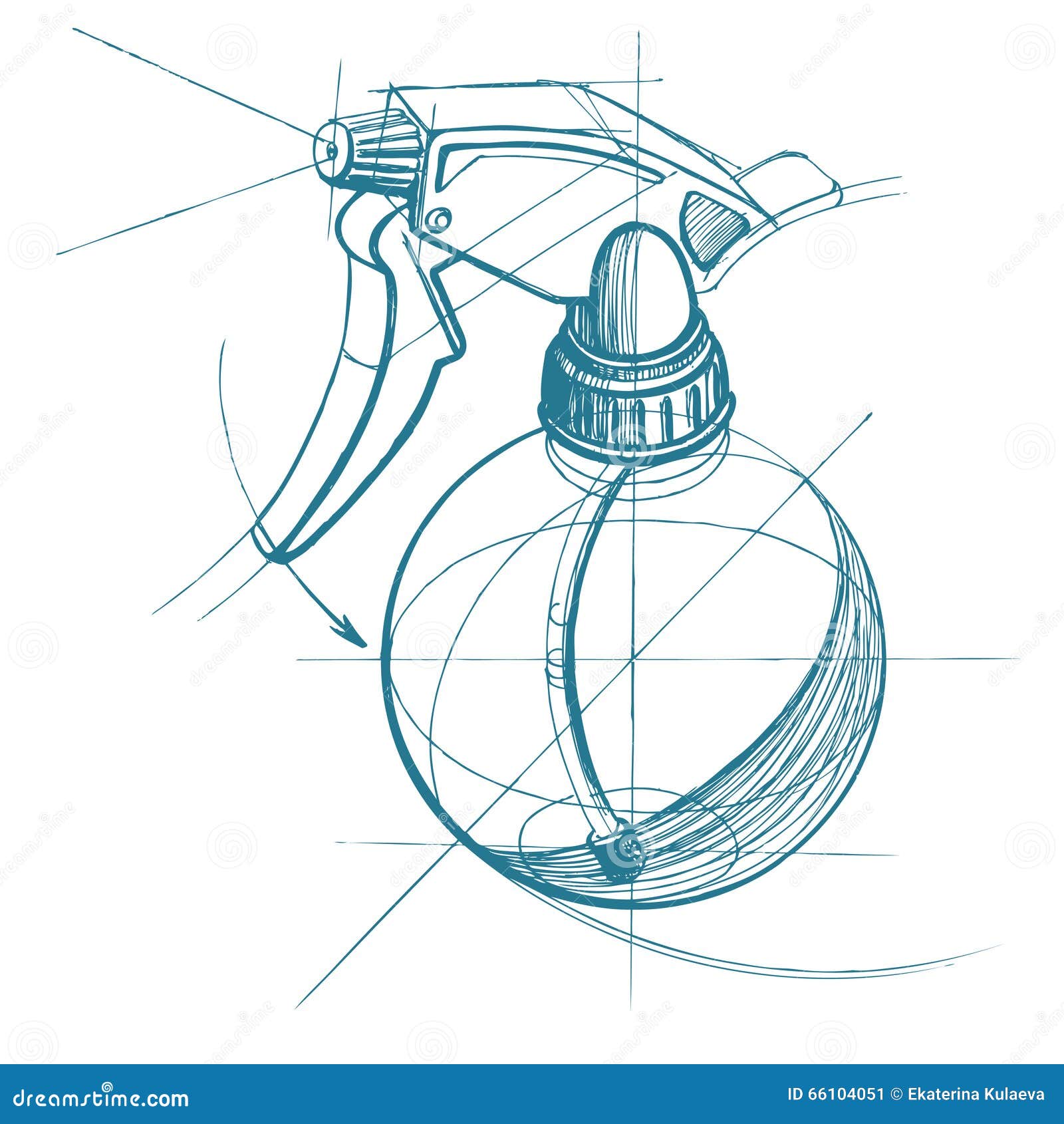 Spray Trigger, Atomizer, Sprayer, Pulverizer, Air Gun. Stock Vector ...