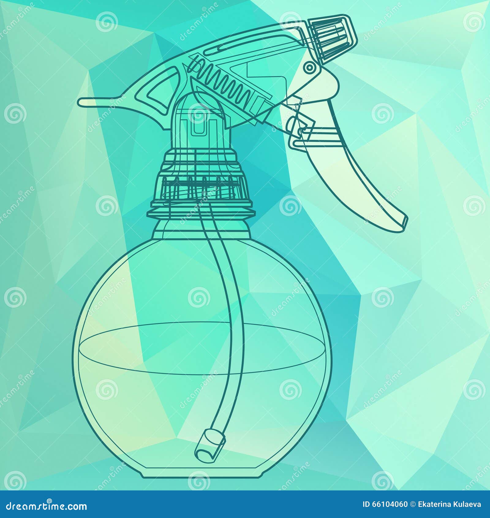 Spray Trigger, Atomizer, Sprayer, Pulverizer, Air Gun. Stock Vector ...