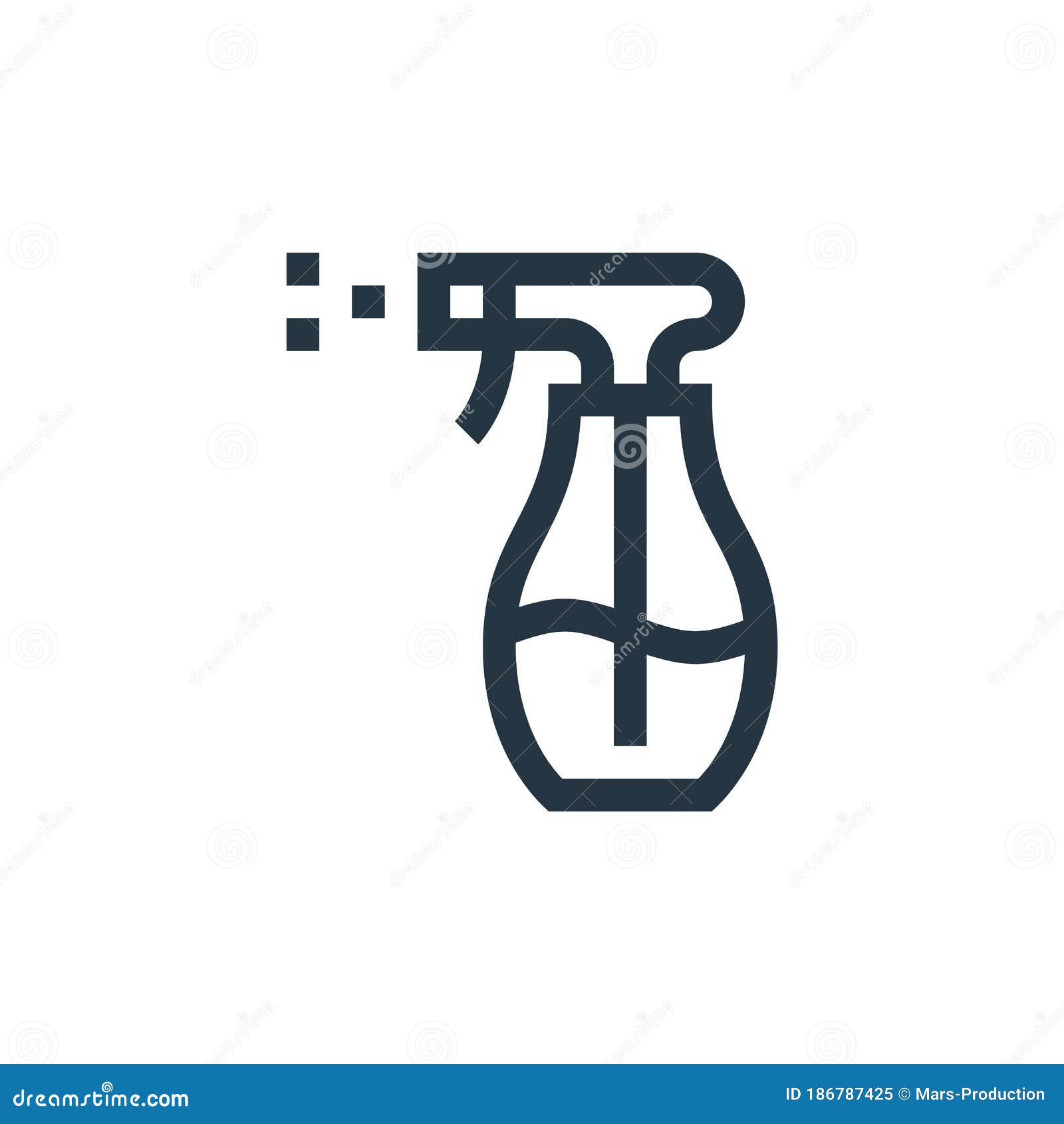 Spray Vector Icon. Spray Editable Stroke. Spray Linear Symbol for Use ...