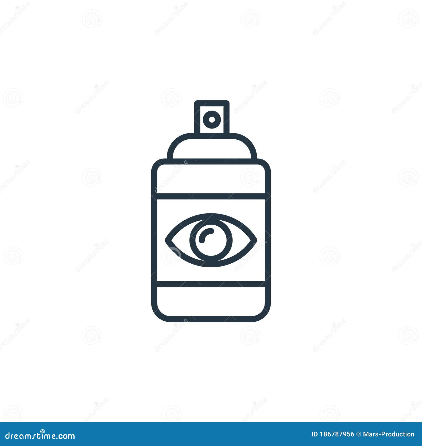Spray Vector Icon. Spray Editable Stroke. Spray Linear Symbol for Use ...