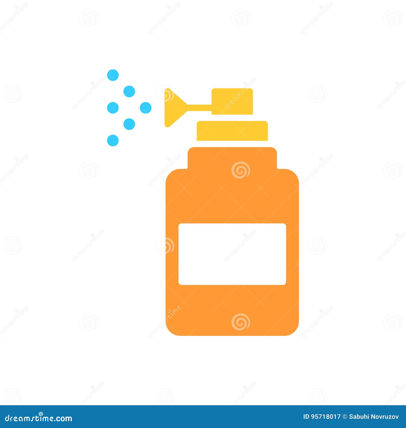 Spray Vector Icon. Spray Bootle Solid Flat Design Stock Vector ...
