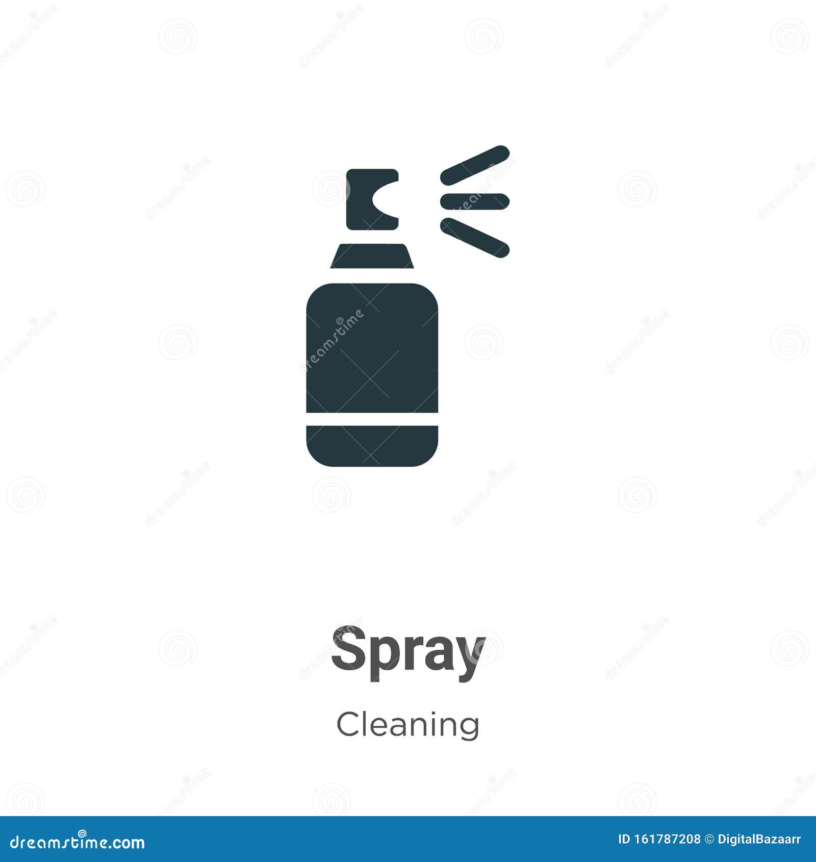 Spray Vector Icon on White Background. Flat Vector Spray Icon Symbol ...