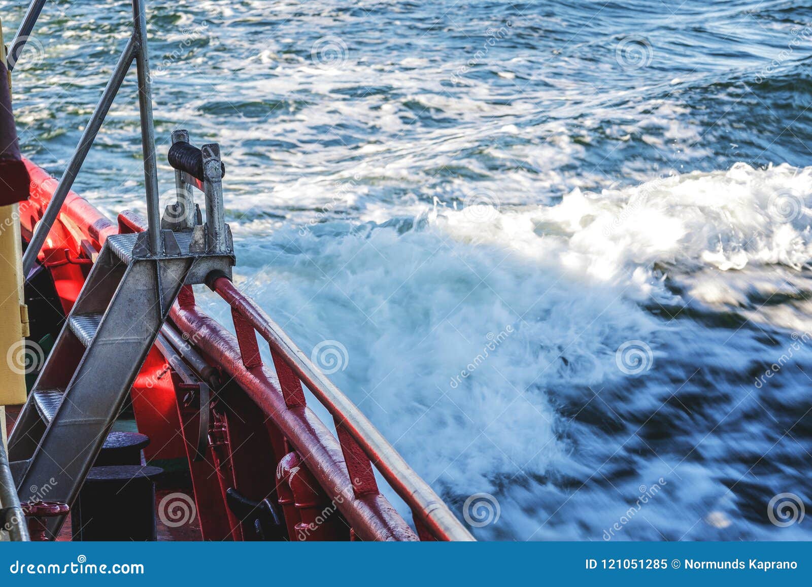 Spray of Water Splashes Along the Side of the Boat Stock Image - Image ...