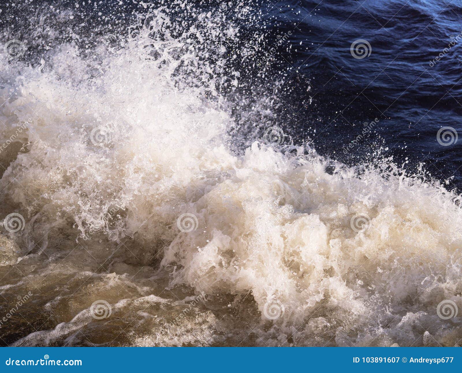 The Spray from a Wave Hitting a Ship. Stock Image - Image of blue ...