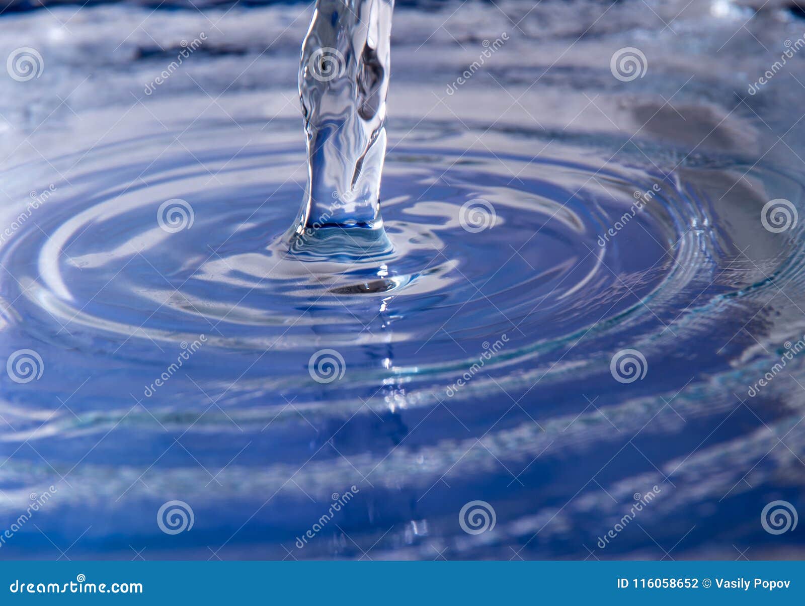 Spray and Waves from Water Falling on a Flat Transparent Surface Stock ...