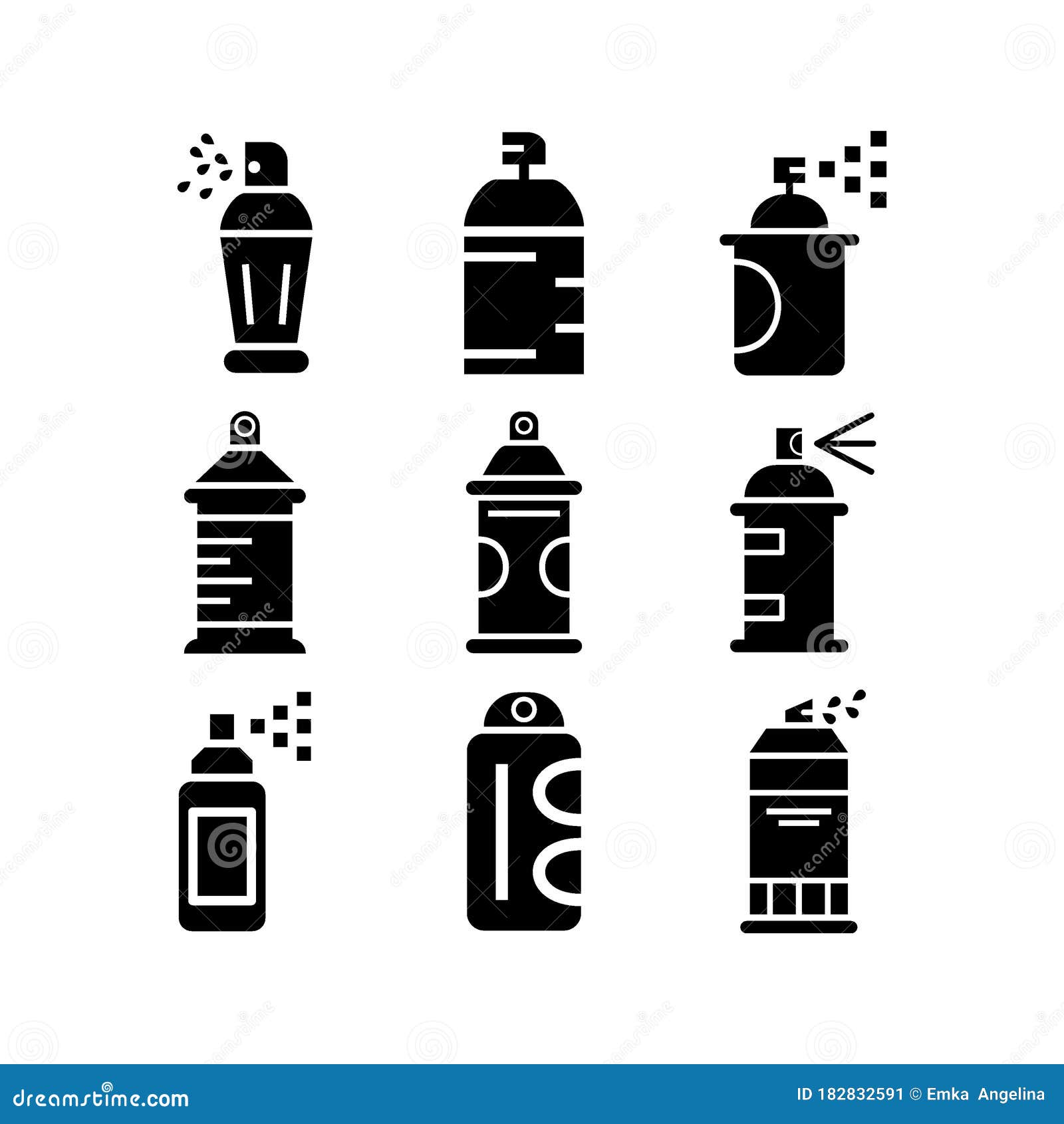 Spraycan Symbol Oder Logo Isolierte Zeichensymbolvektorillustration ...