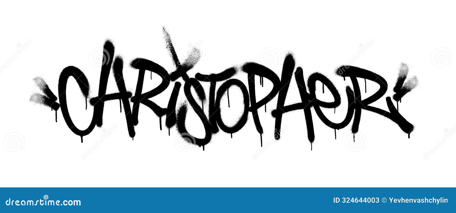 Christopher Name In Graffiti Style. Vector Illustration ...