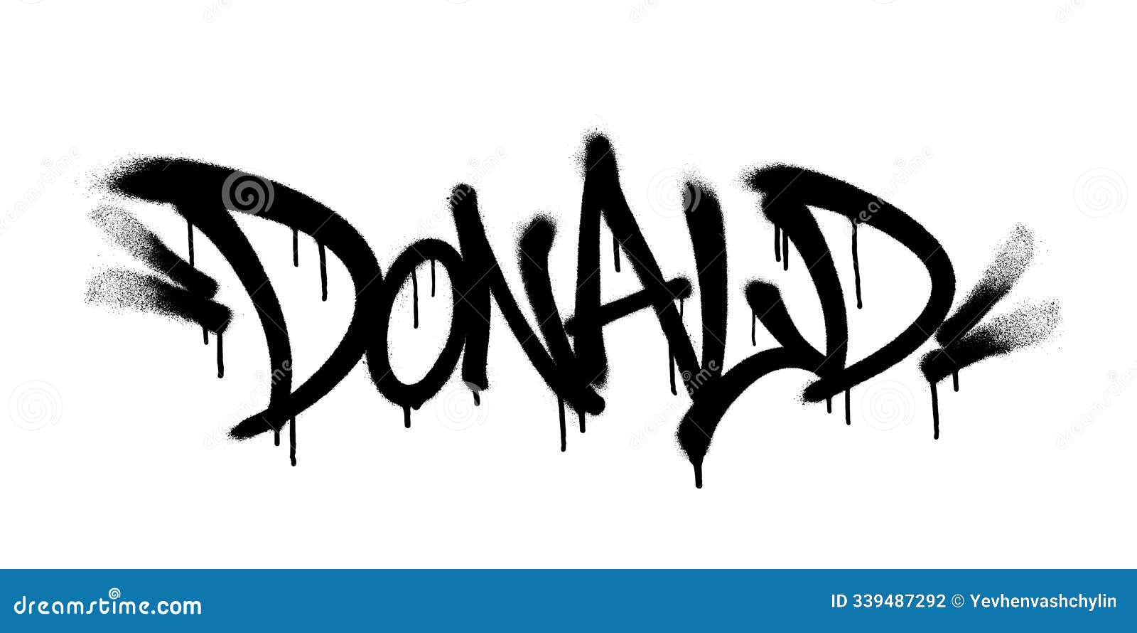 Donald Name Lettering Tinsels Vector Illustration | CartoonDealer.com ...