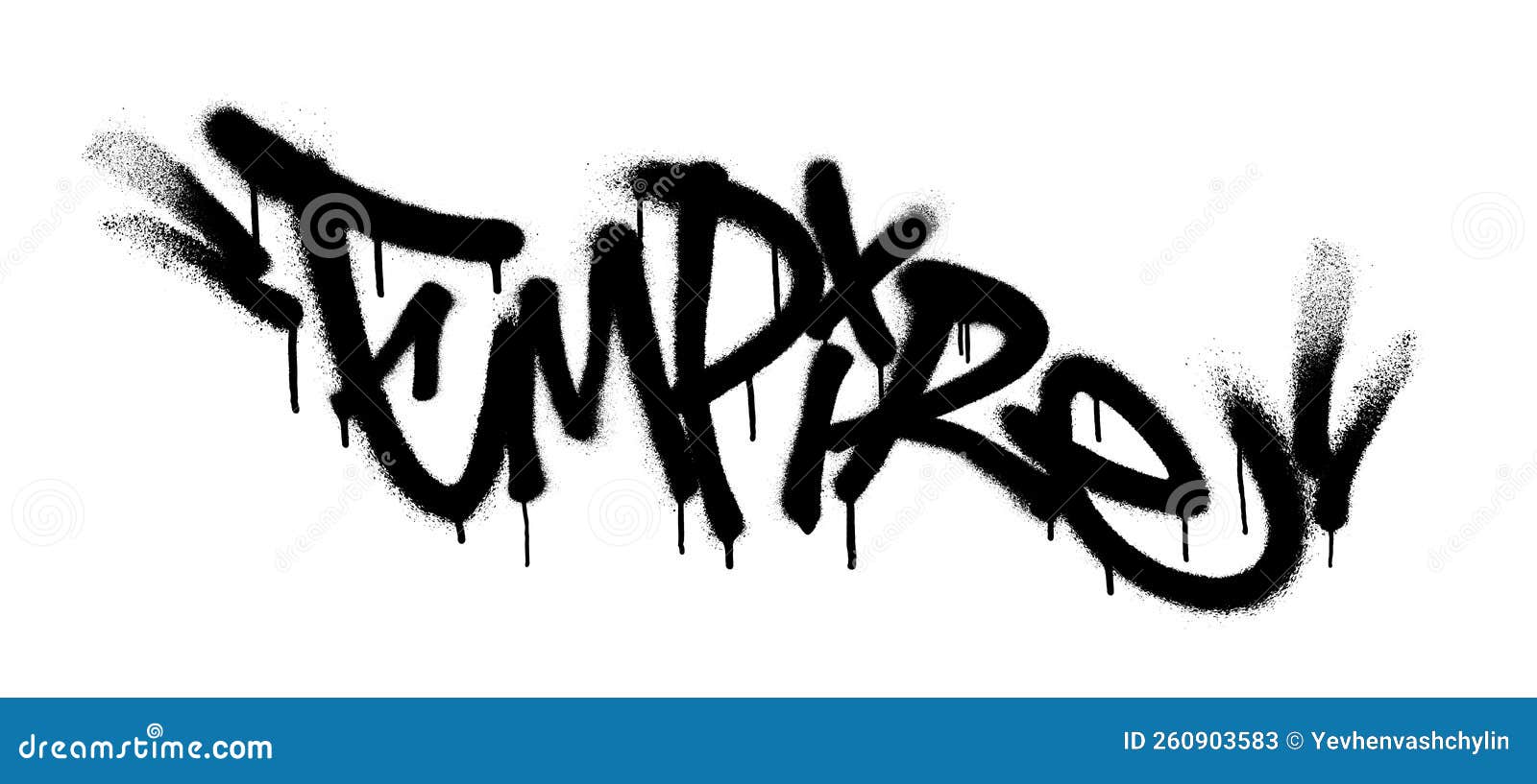 Sprayed Empire Font Graffiti with Overspray in Black Over White. Vector ...
