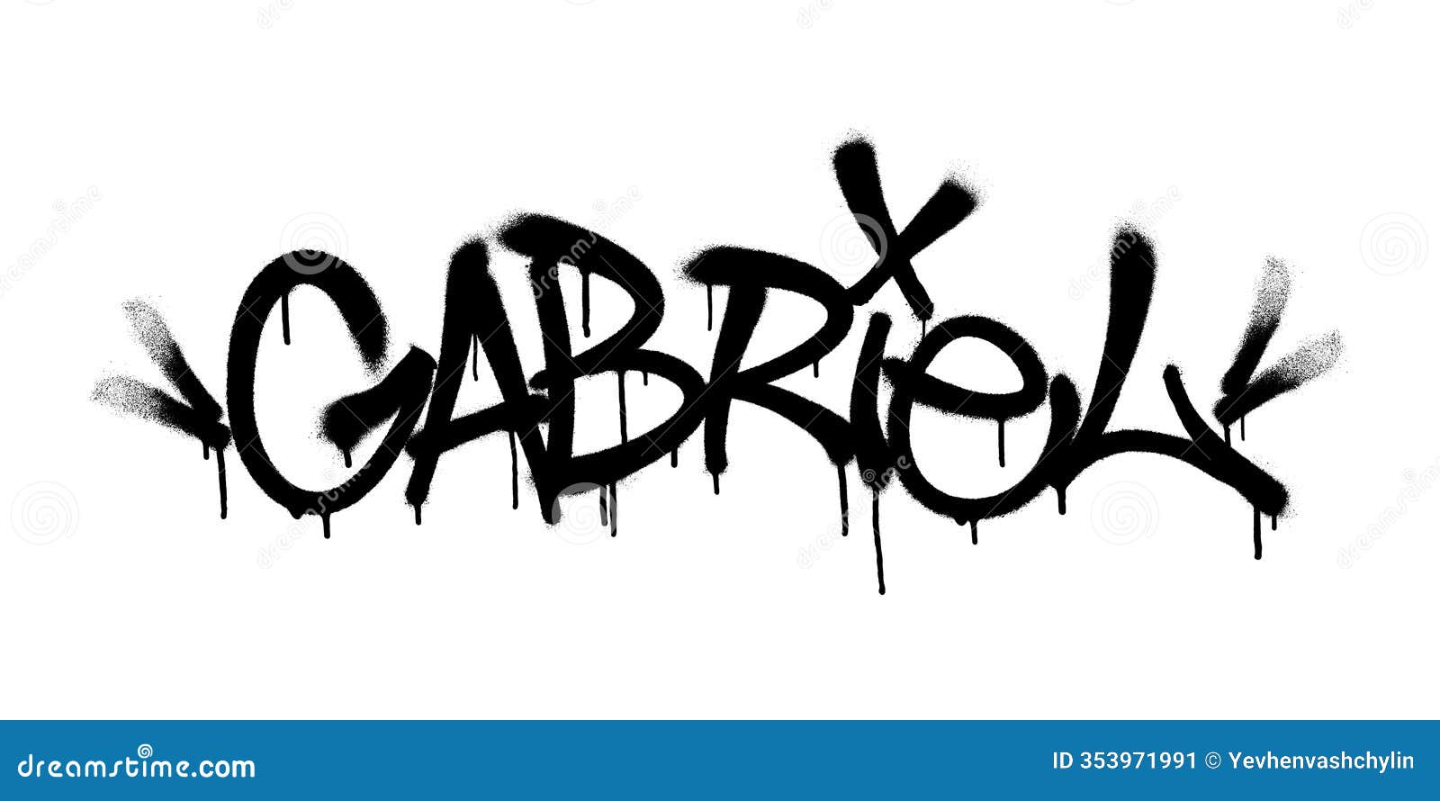 Gabriel Name In Graffiti Style. Vector Illustration. | CartoonDealer ...