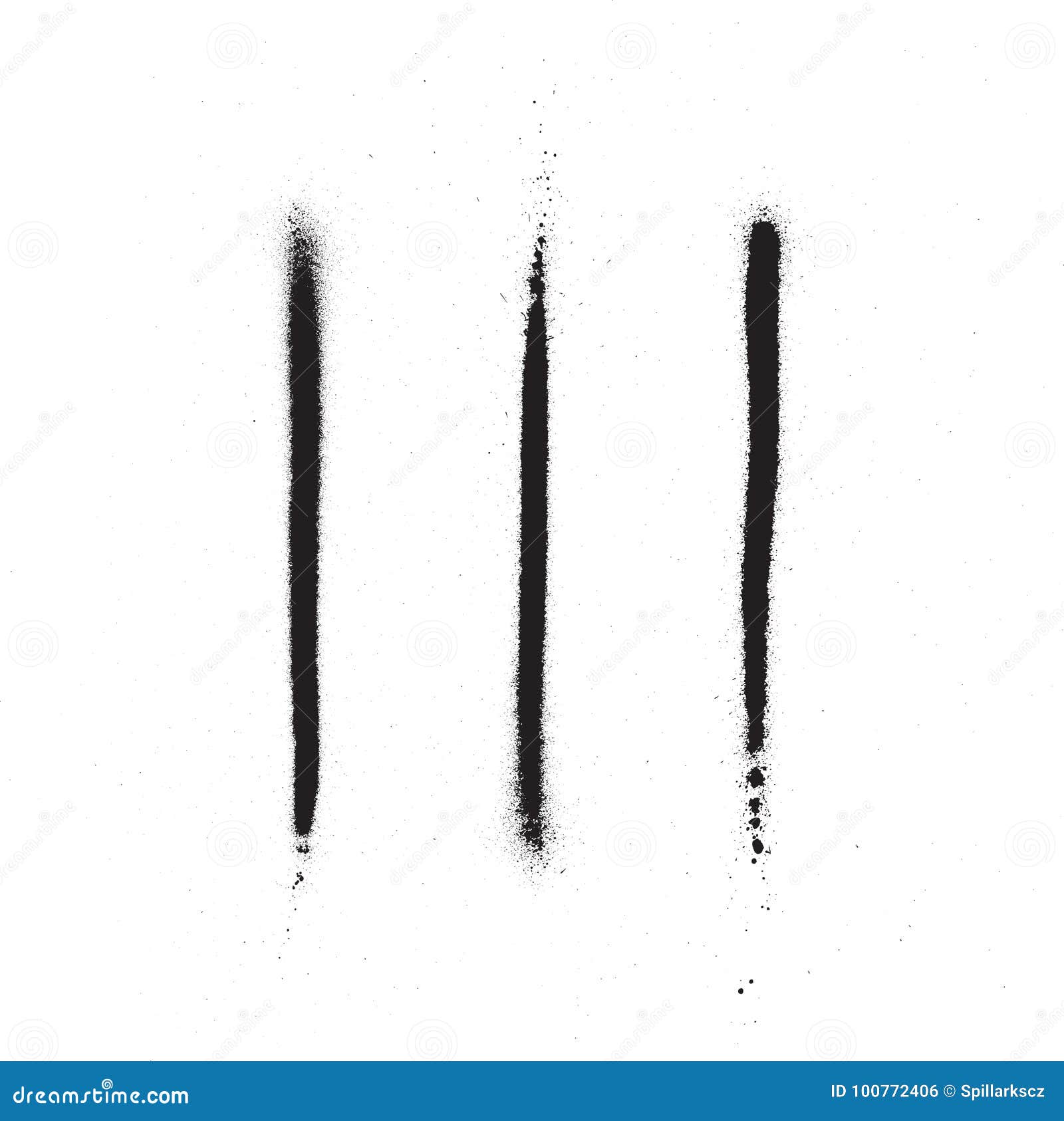 Sprayed Graffiti Lines in Black Over White Stock Vector - Illustration ...