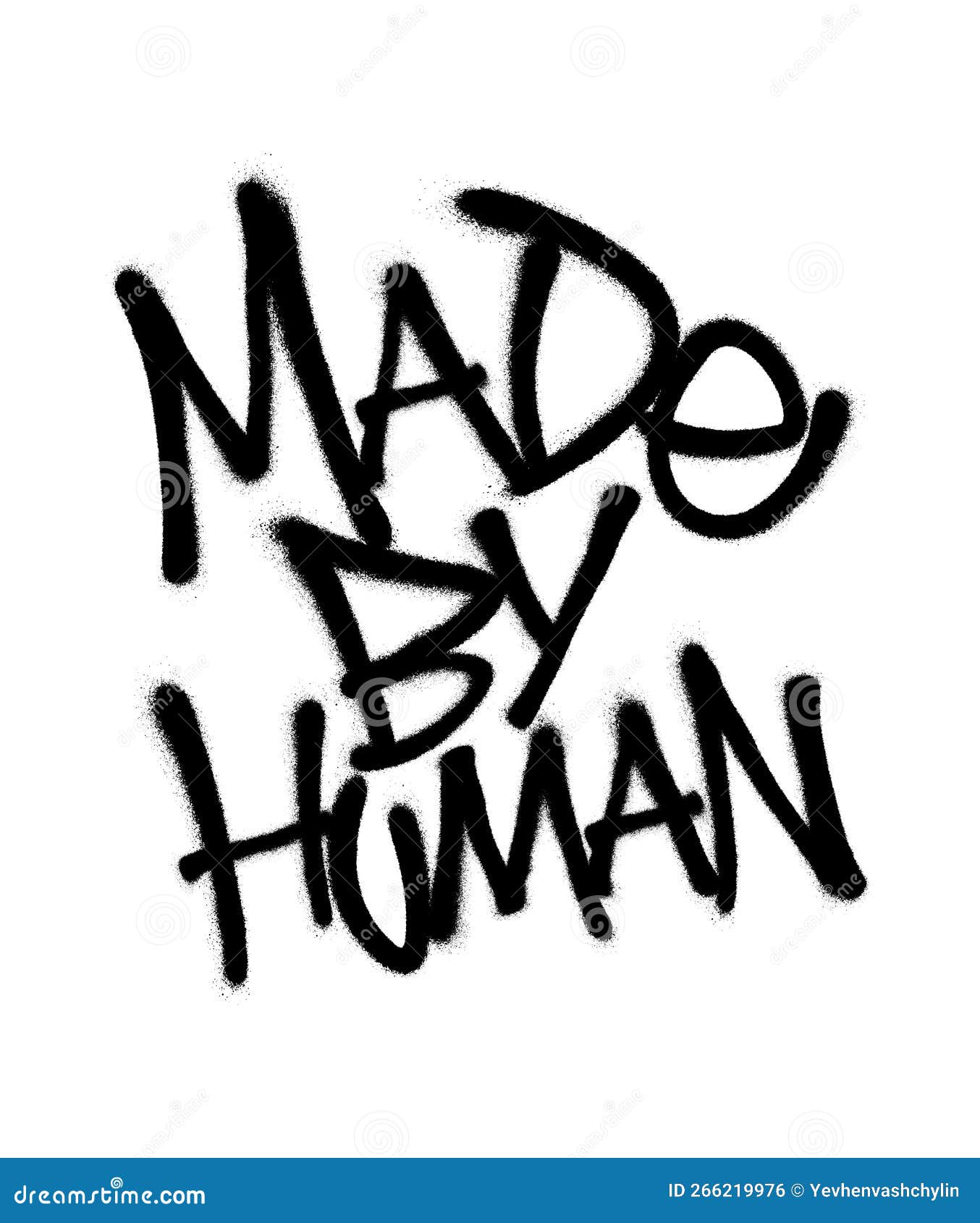 Sprayed Made by Human Font Graffiti with Overspray in Black Over White ...