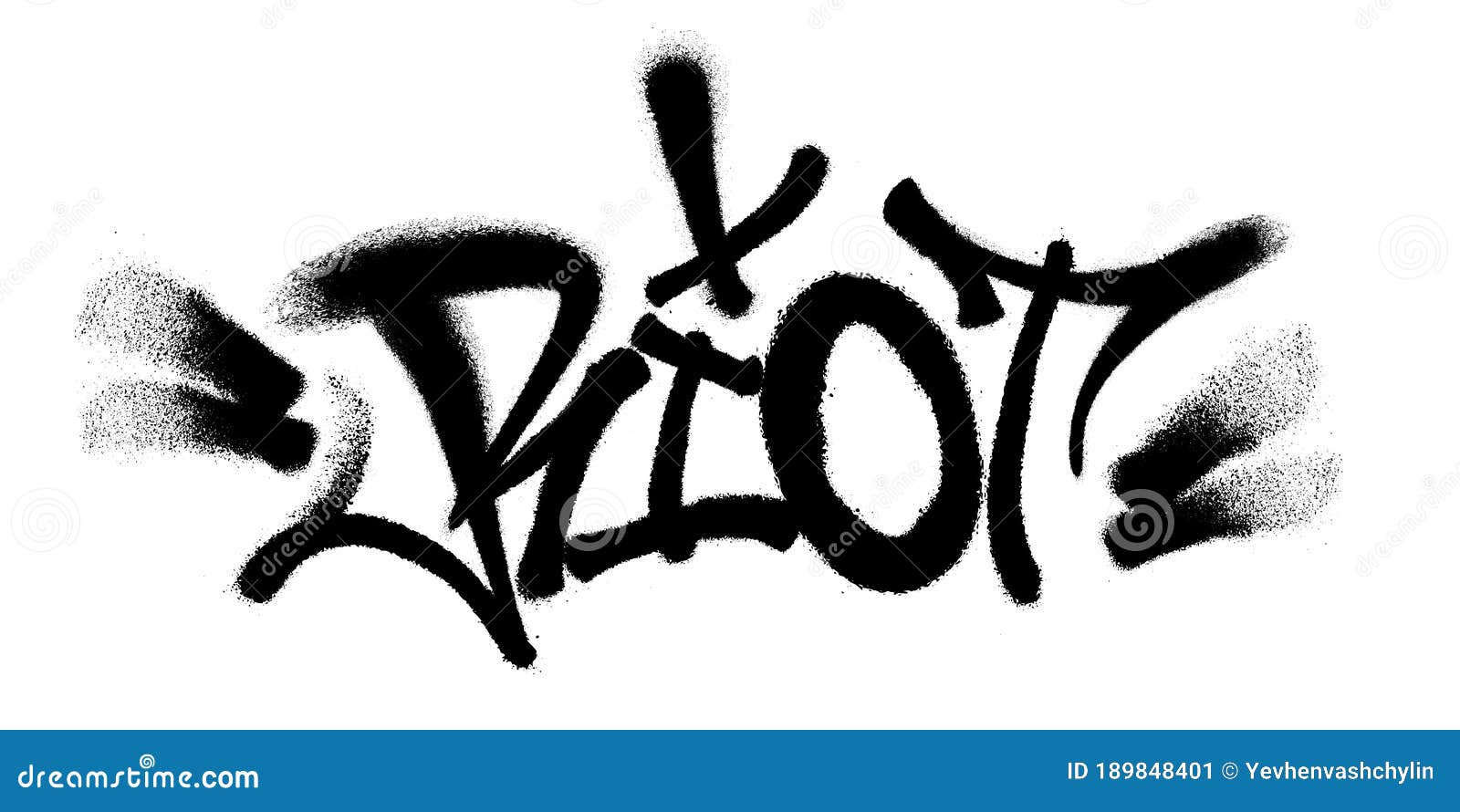 Graffiti Riot Word Sprayed In Black Over White Vector Illustration ...