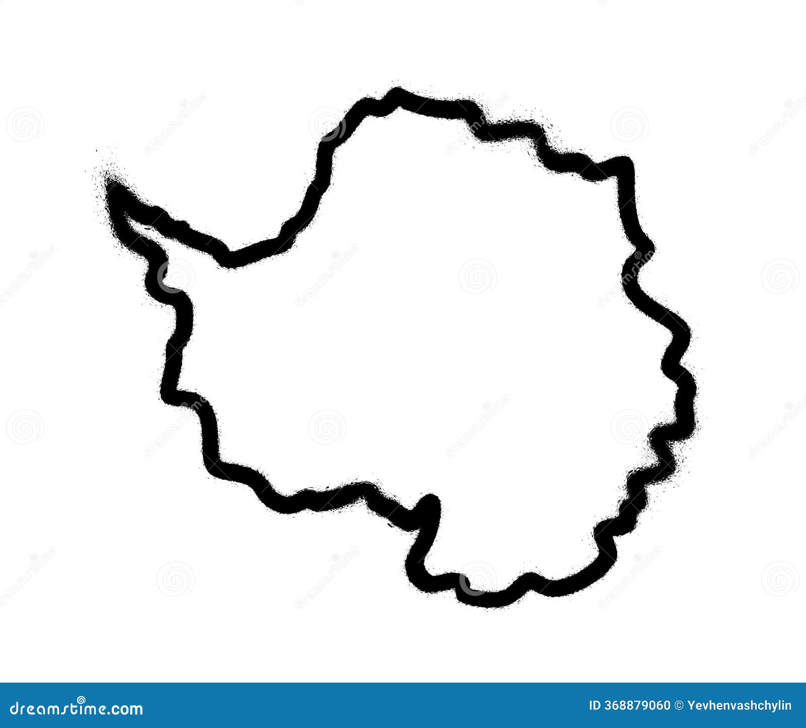 Map Of Antarctica. Black Outline. High Detailed Vector Illustration ...